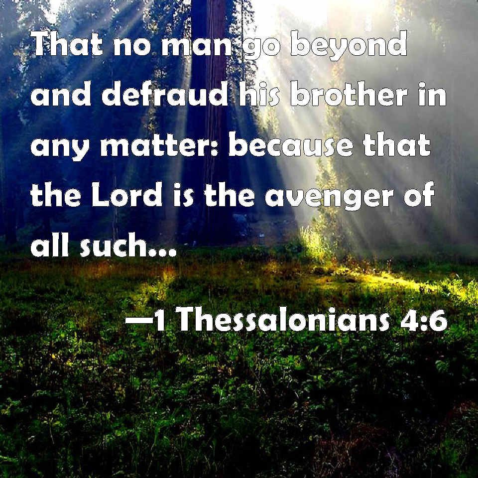 I Thessalonians: The Lord is an Avenger. – His Word Today